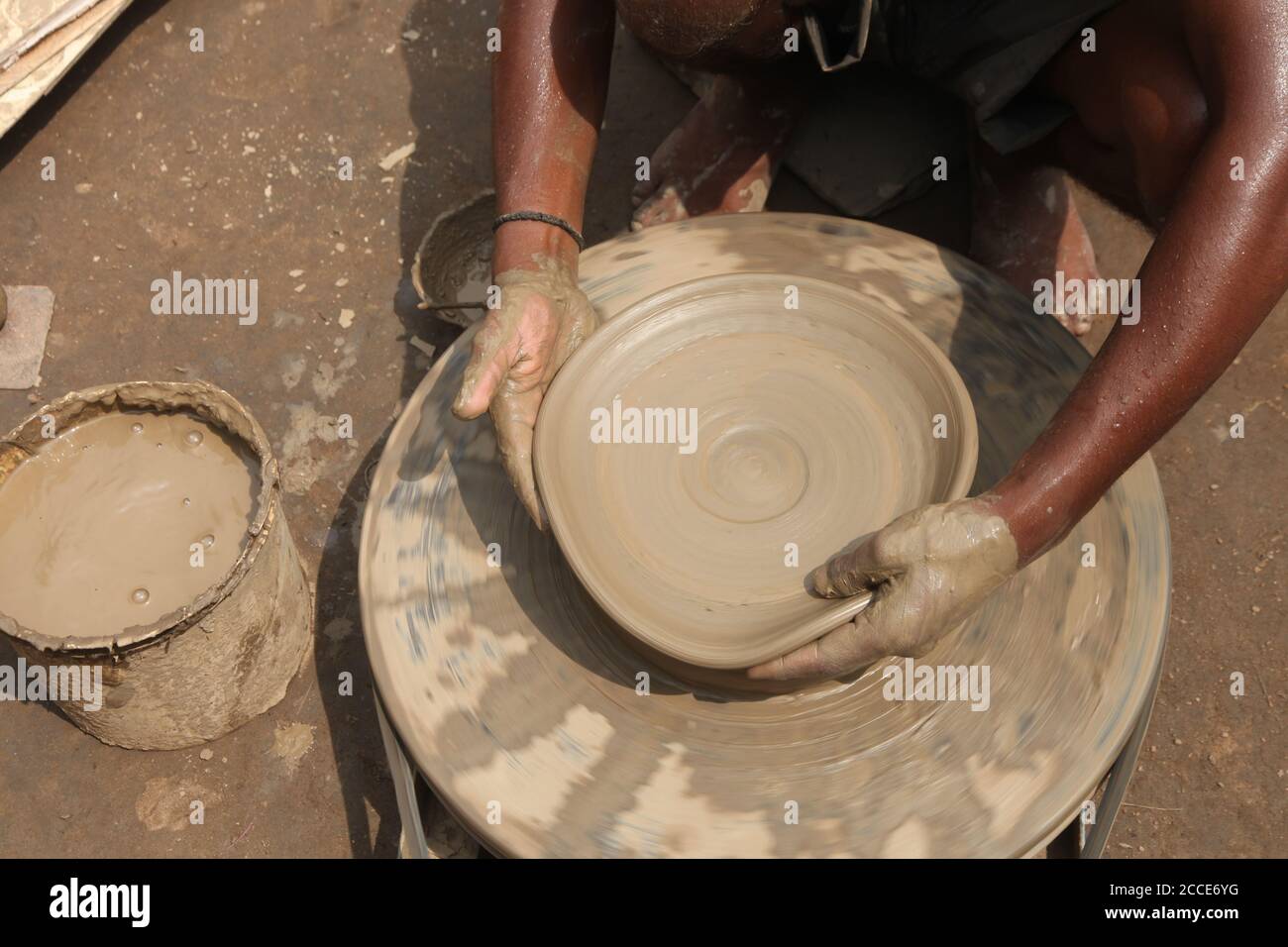 Clay Potter, Making Clay Pot, Indian Potter, Master at the potter's ...