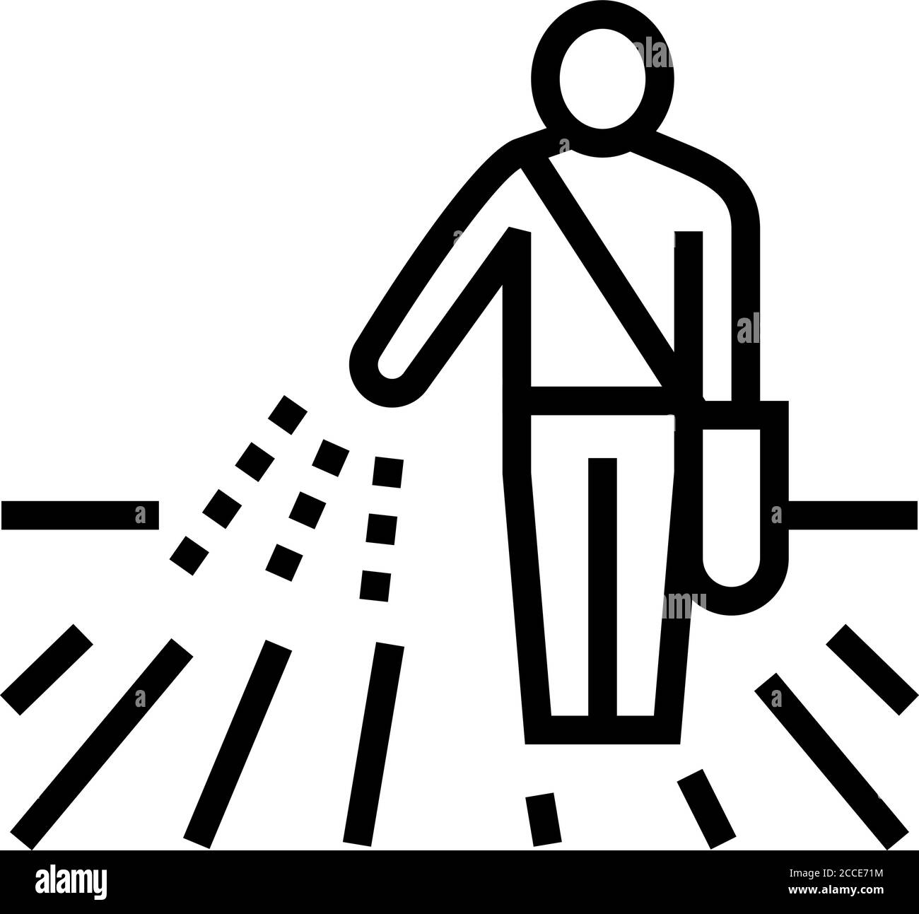 human sowing line icon vector illustration Stock Vector Image & Art - Alamy