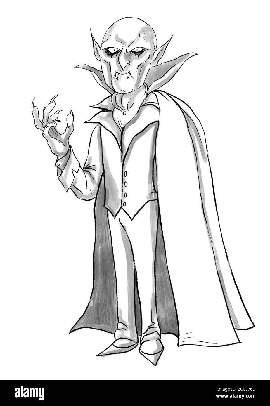 Vampire character illustration Stock Photo - Alamy