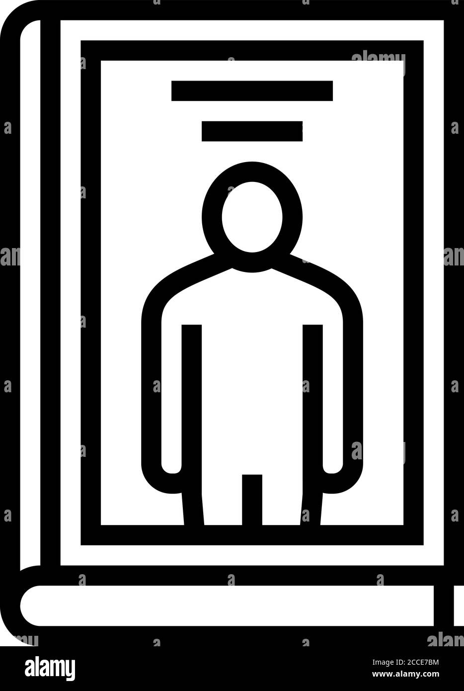 biography genre line icon vector illustration Stock Vector Image & Art ...