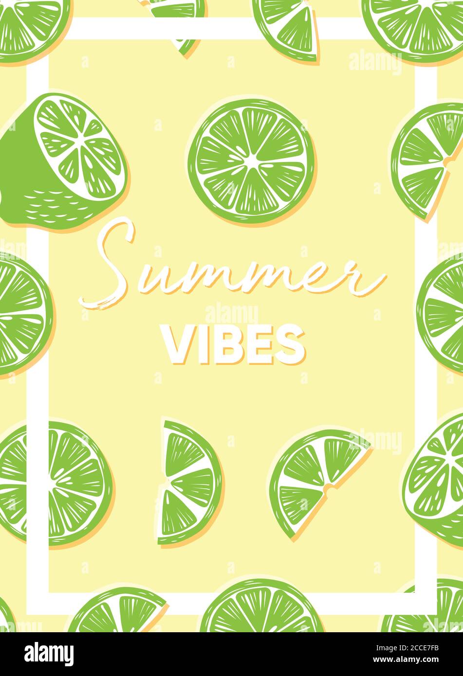 Fruit design with summer vibes typography slogan and fresh fruit lime ...