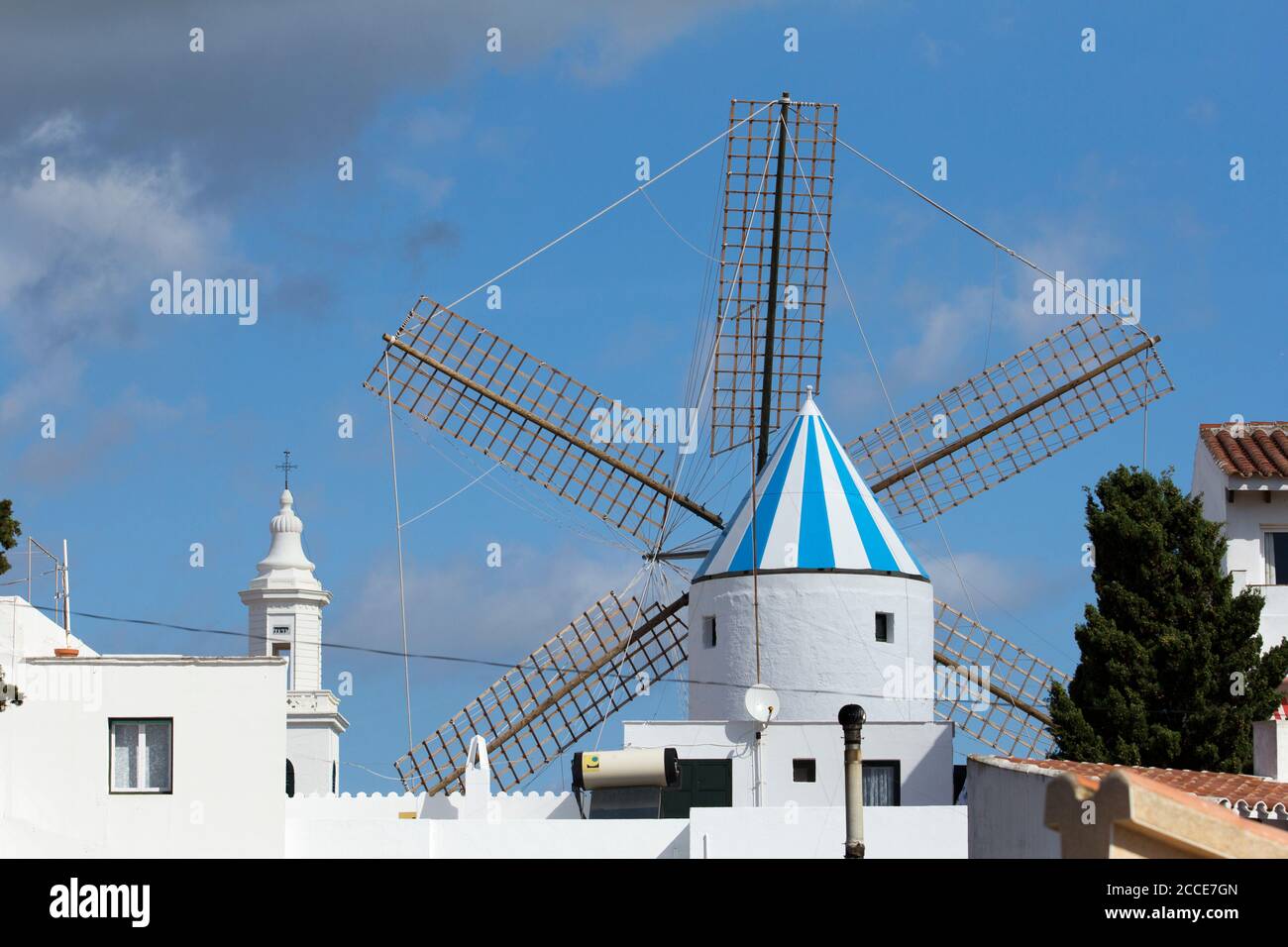 Windmill, San Luis, Menorca Stock Photo - Alamy