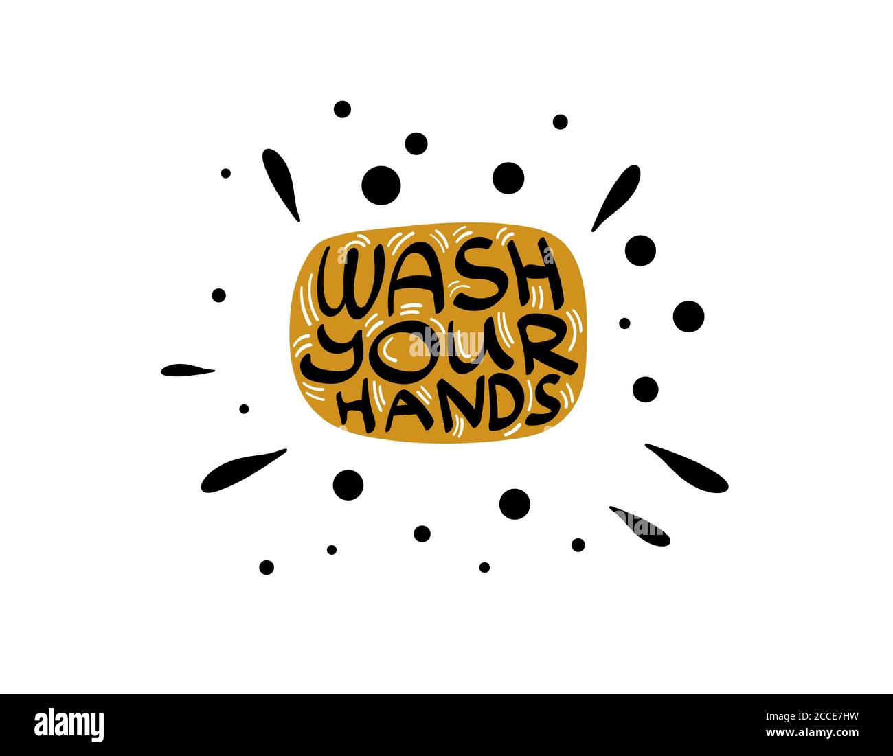 Soap with lettering inside. Wash your hands. Vector illustration Stock ...