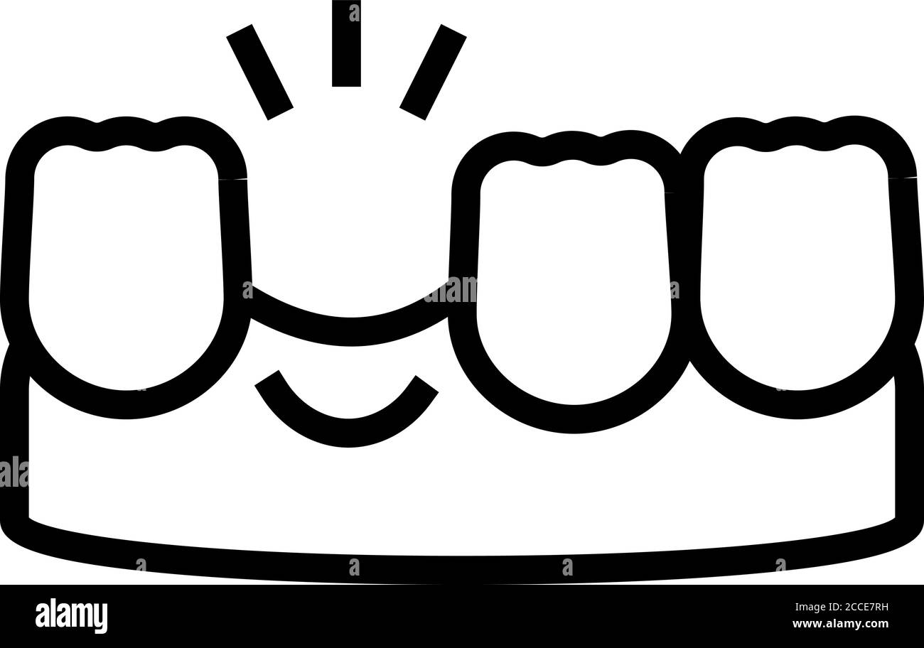 lost tooth line icon vector illustration Stock Vector Image & Art - Alamy