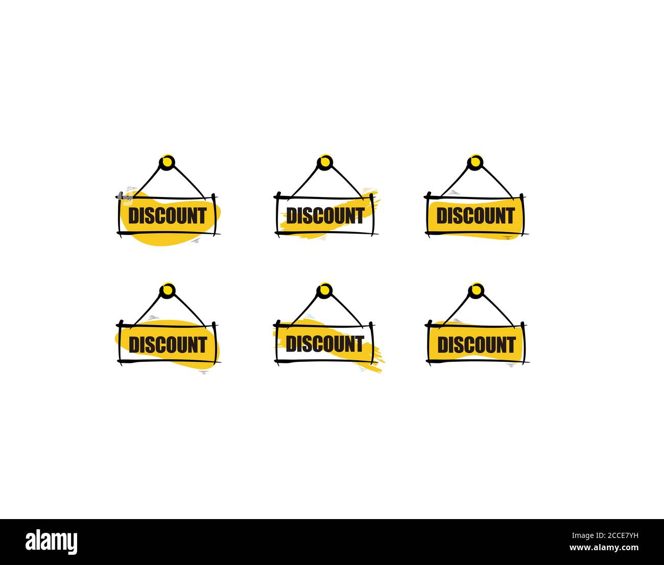 Discount Signboard Flat on white background in vector illustration ...