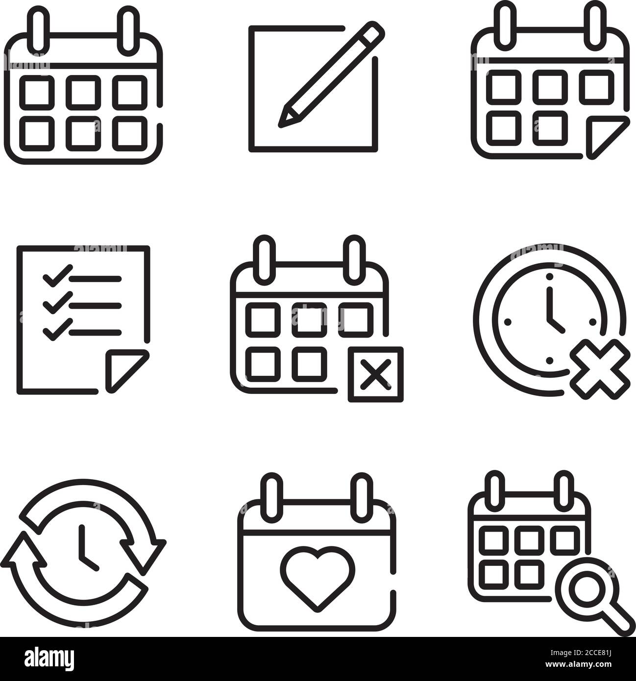 Month calendars Black and White Stock Photos & Images - Alamy