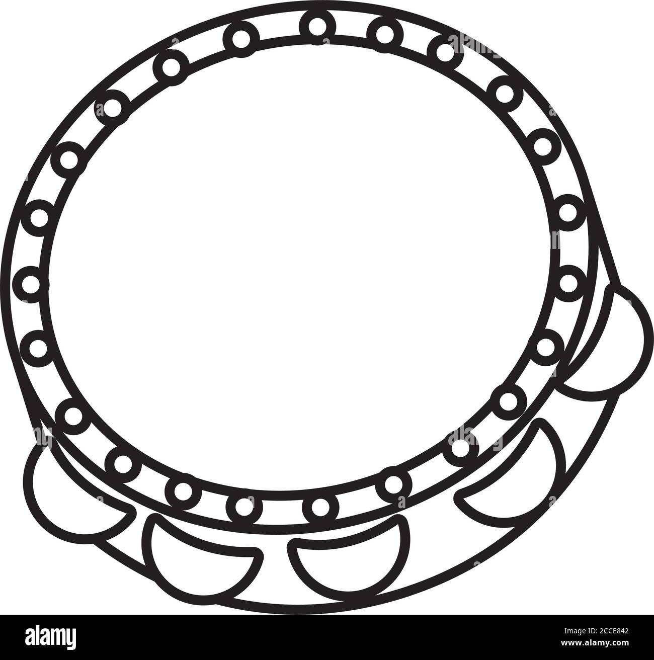 Tambourine Clipart Black And White