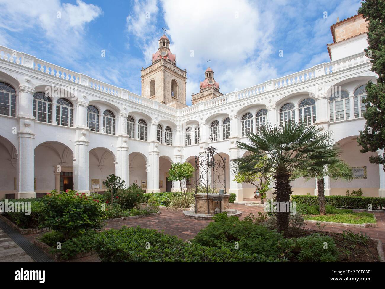 Patio Dioezesan Museum, Ciutadella, Menorca Stock Photo - Alamy