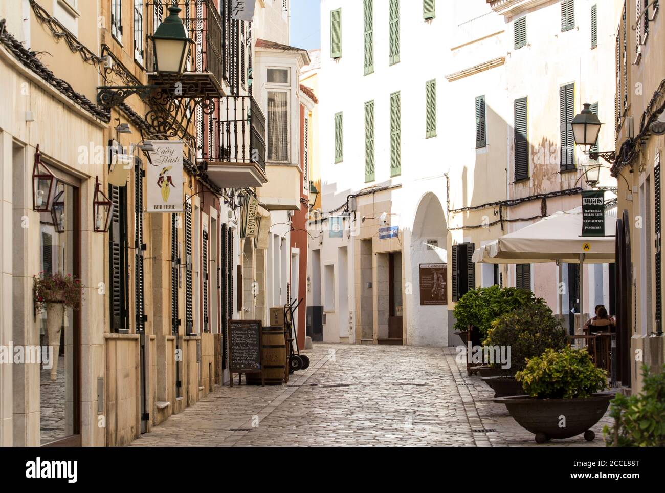 Old town alley, Ciutadella, Menorca Stock Photo - Alamy
