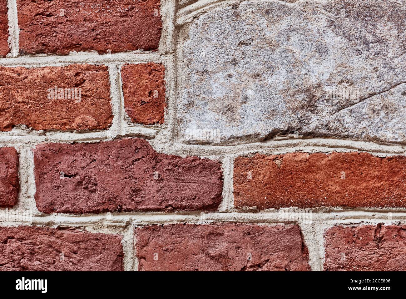 Background of old brick wall. Front view Stock Photo - Alamy