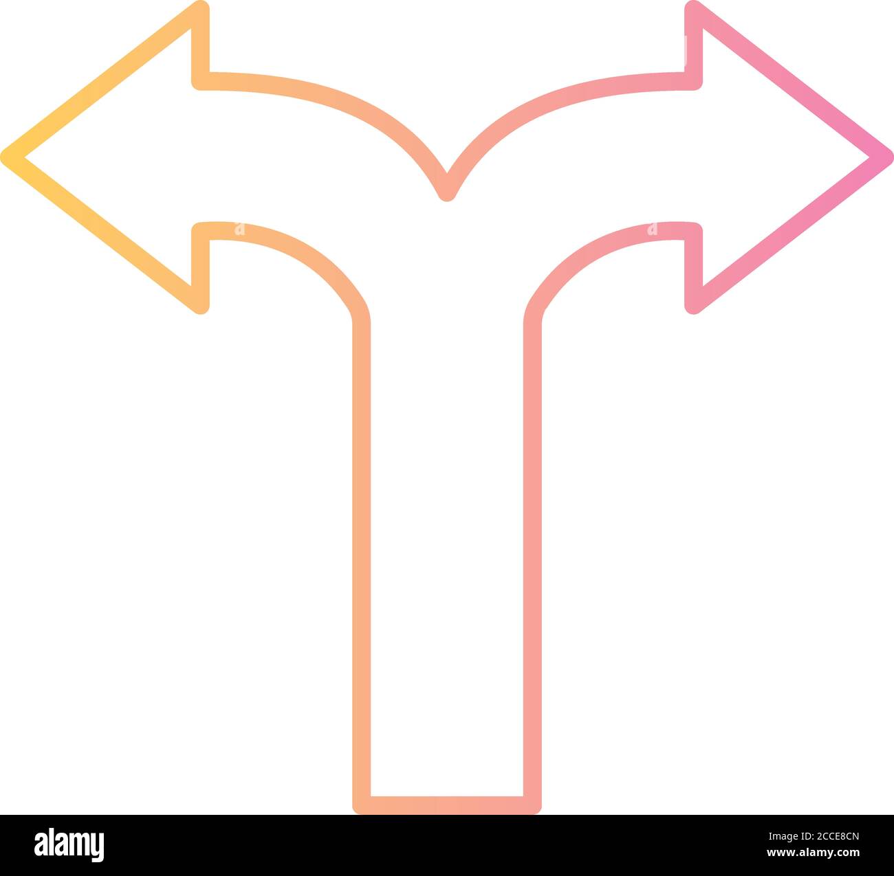 left and right arrow gradient style icon design of direction web ...