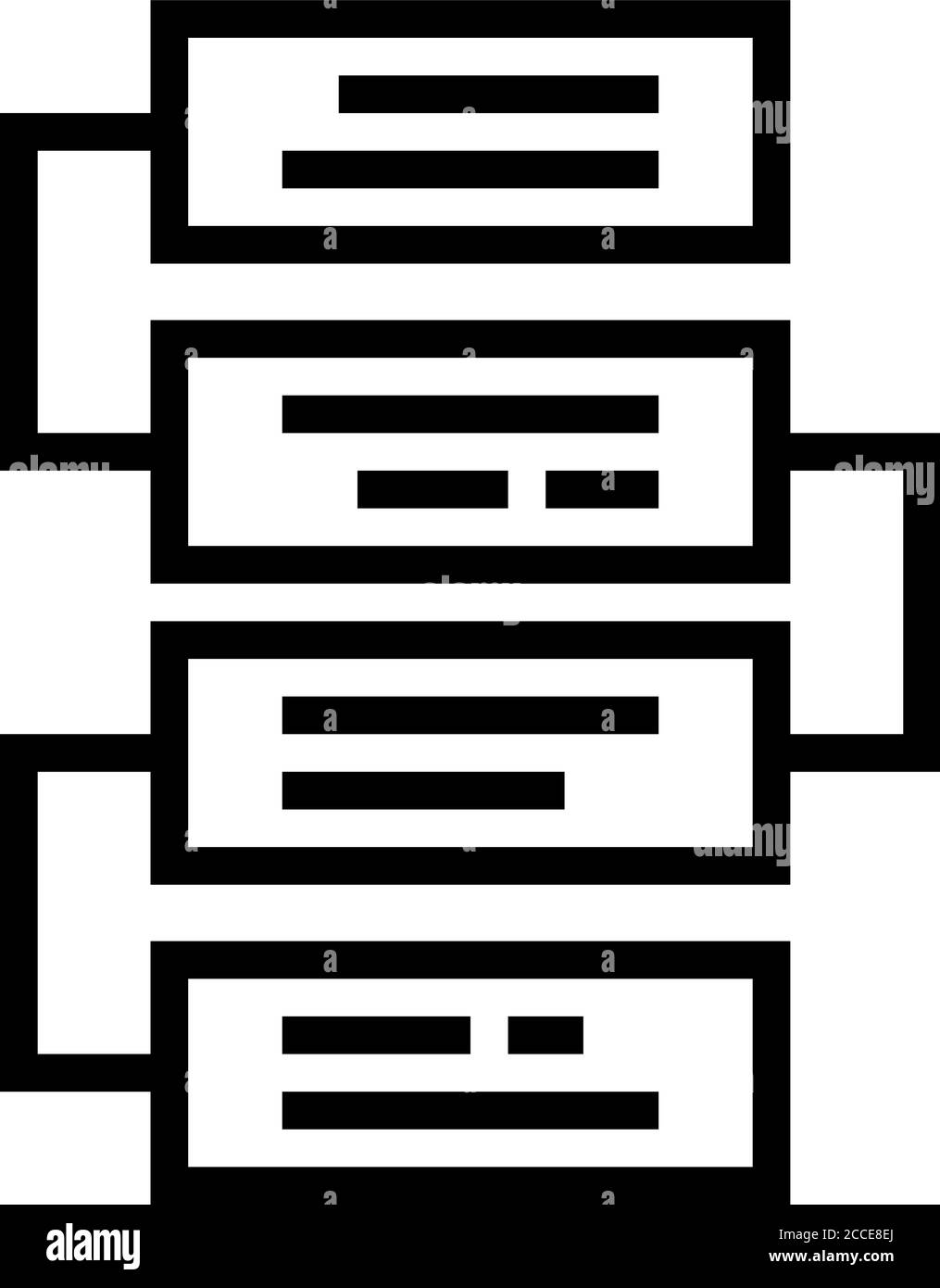 job working steps and tasks line icon vector illustration Stock Vector ...