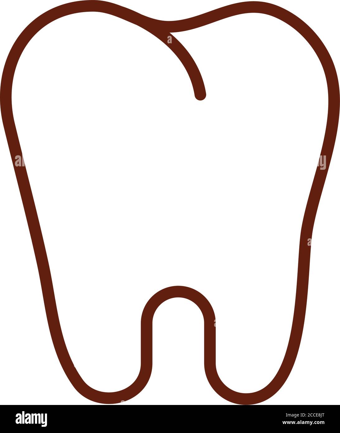 human body tooth anatomy organ health line icon style vector ...