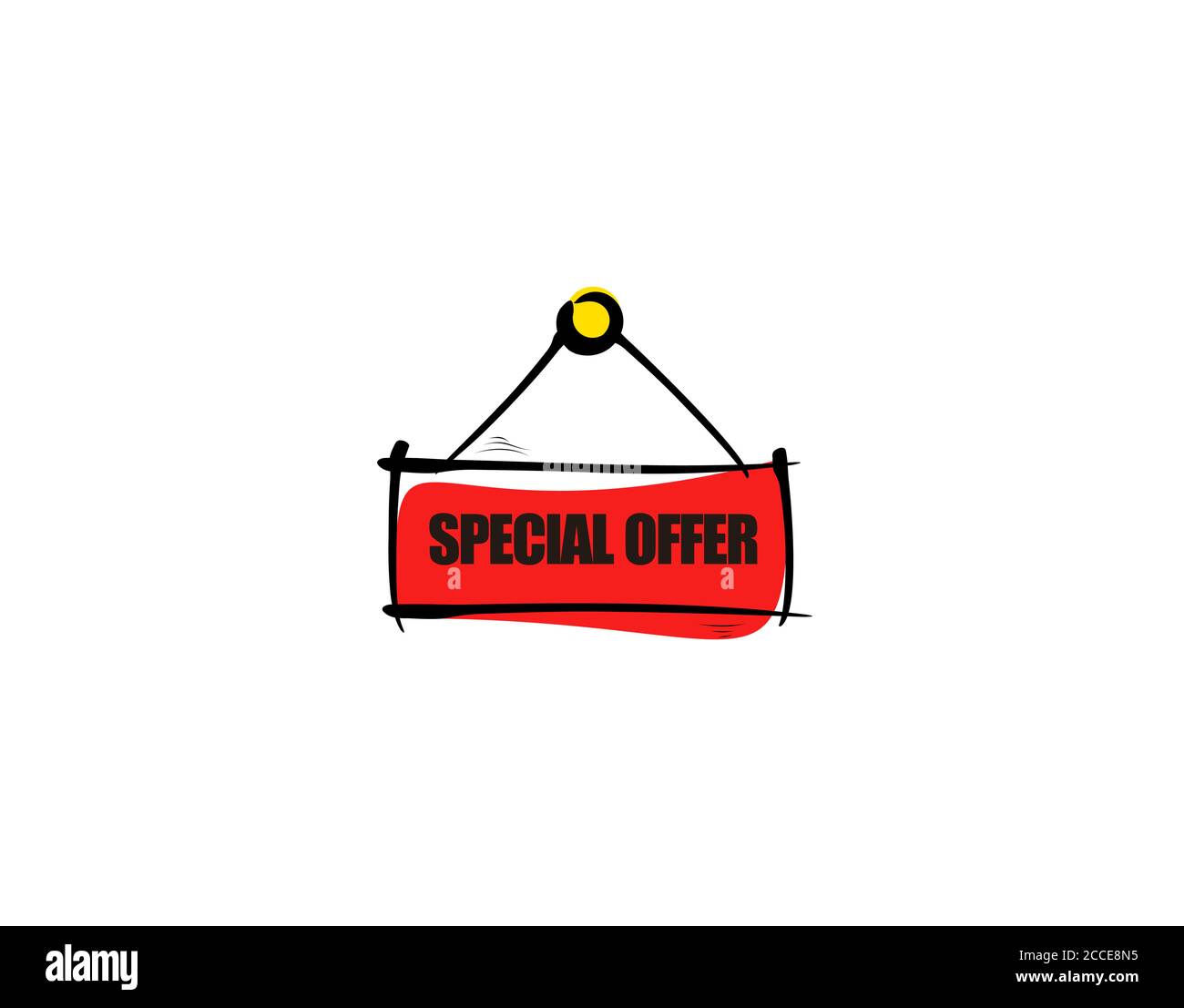 Special Offer Signboard Flat on white background in vector illustration ...