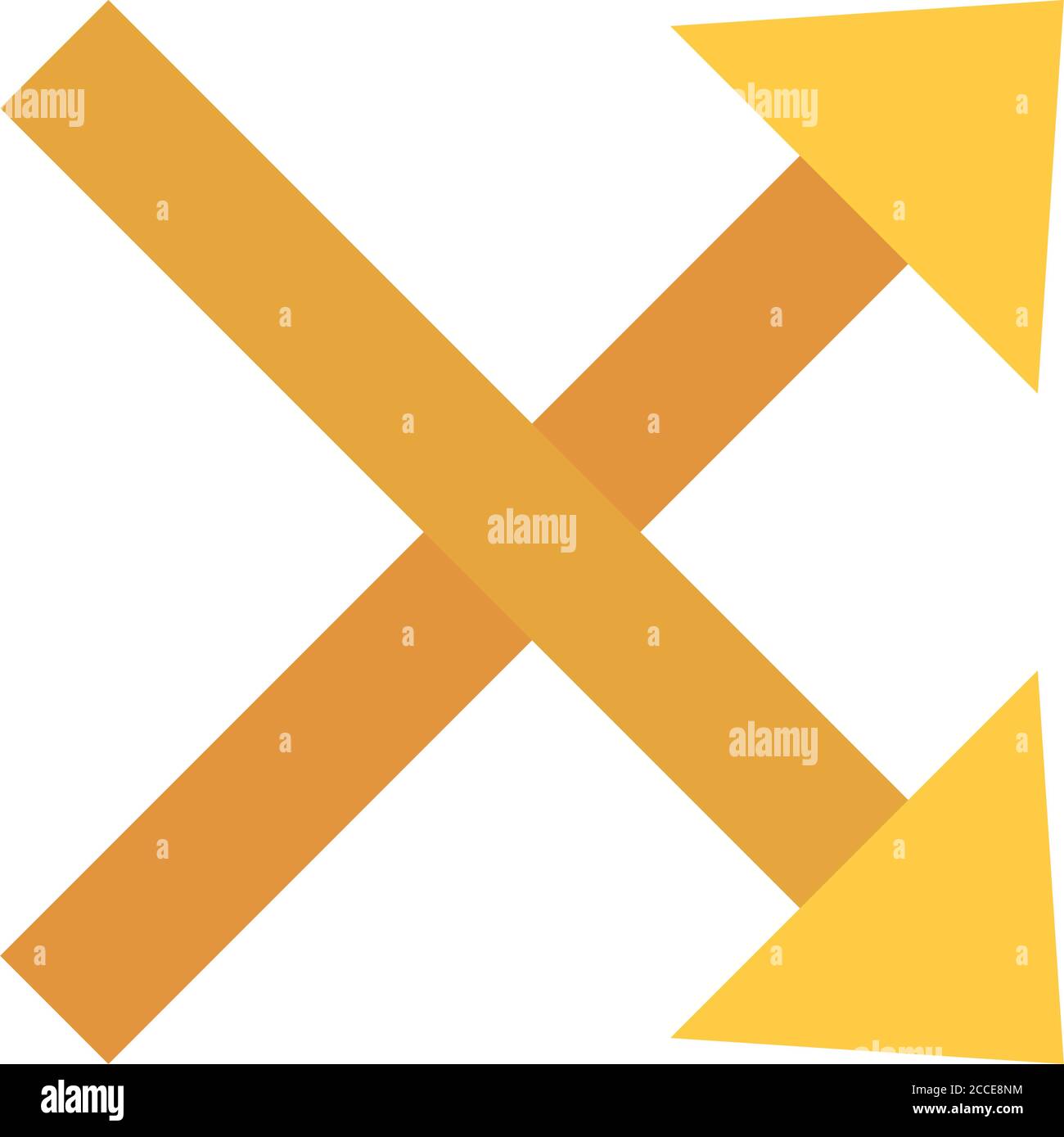 up and down crossed right arrows flat style icon design of direction ...