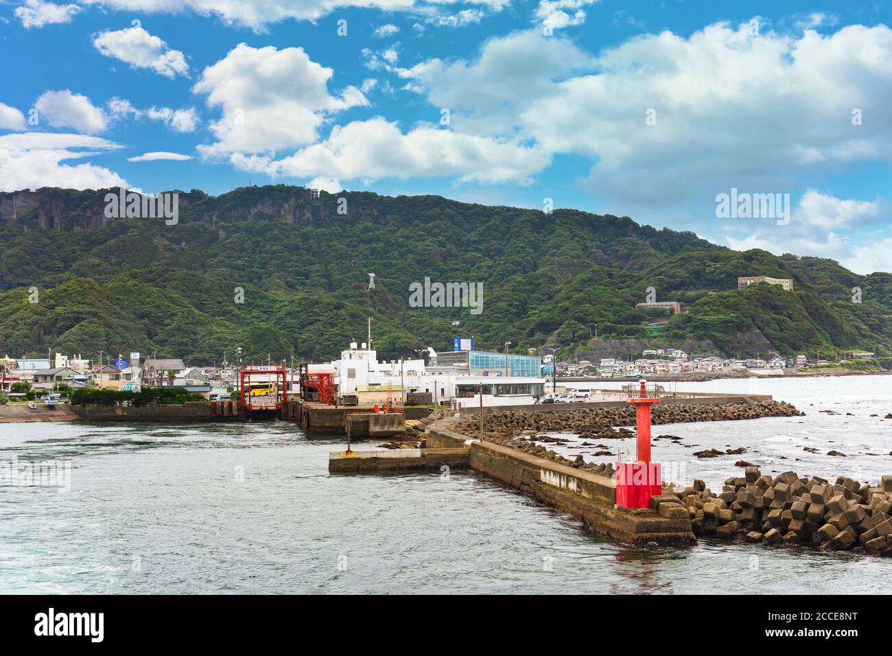 chiba, japan - july 18 2020: Coast of the Kanaya fishing port from the ...