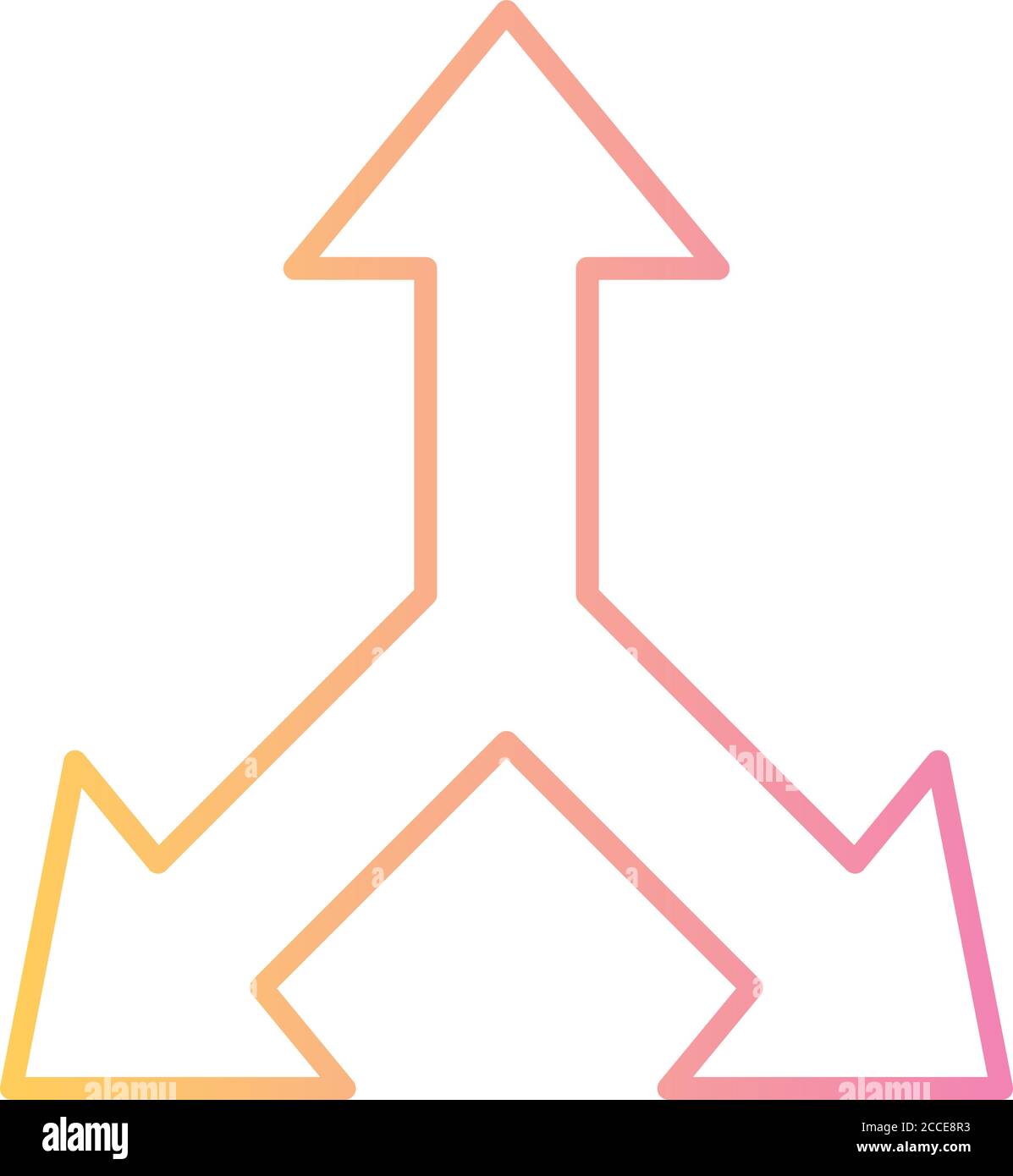 up left and right arrow gradient style icon design of direction web ...