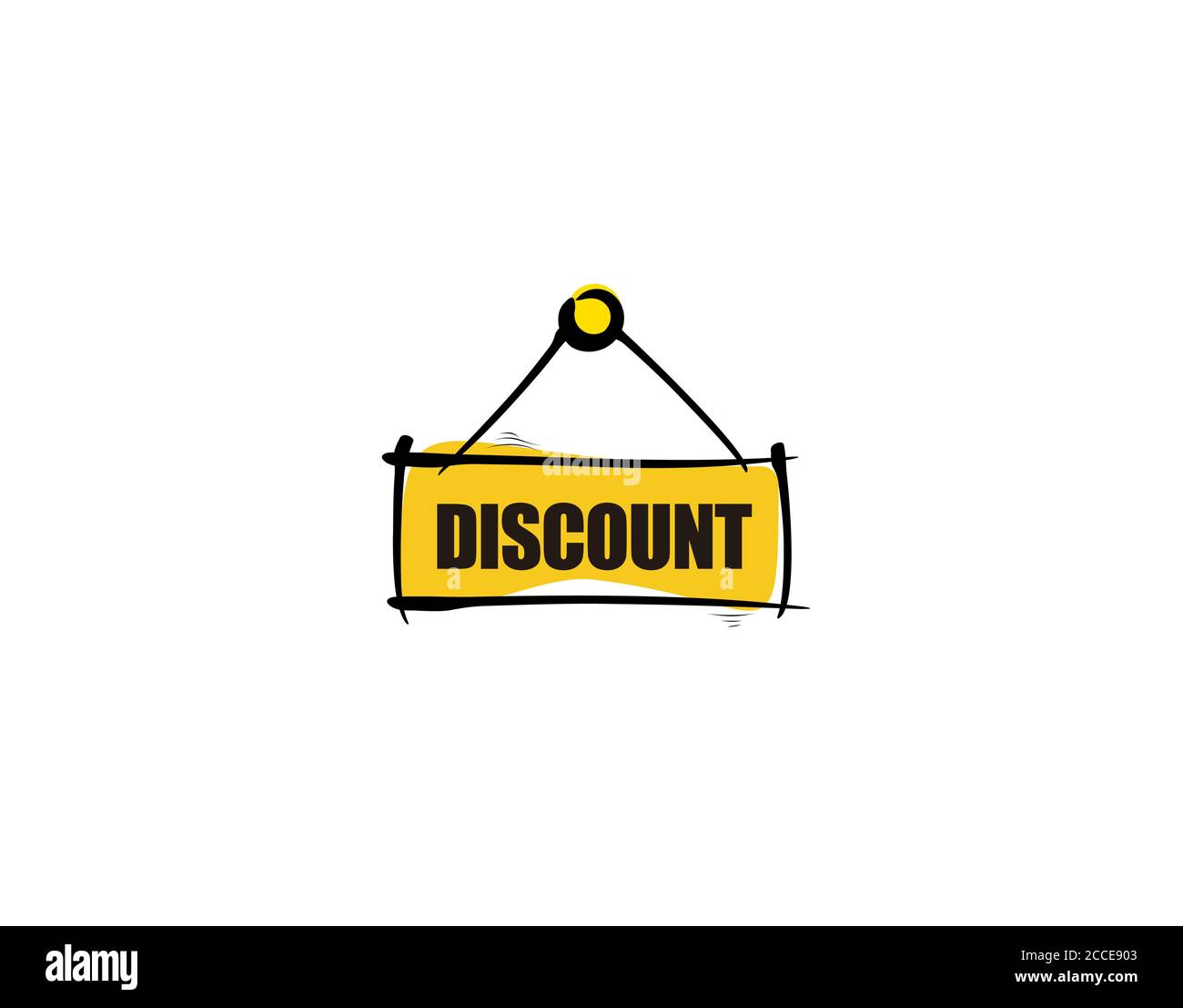 Discount Signboard Flat on white background in vector illustration ...