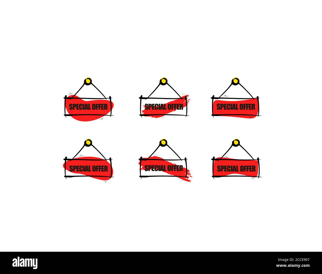 Special Offer Signboard Flat on white background in vector illustration ...