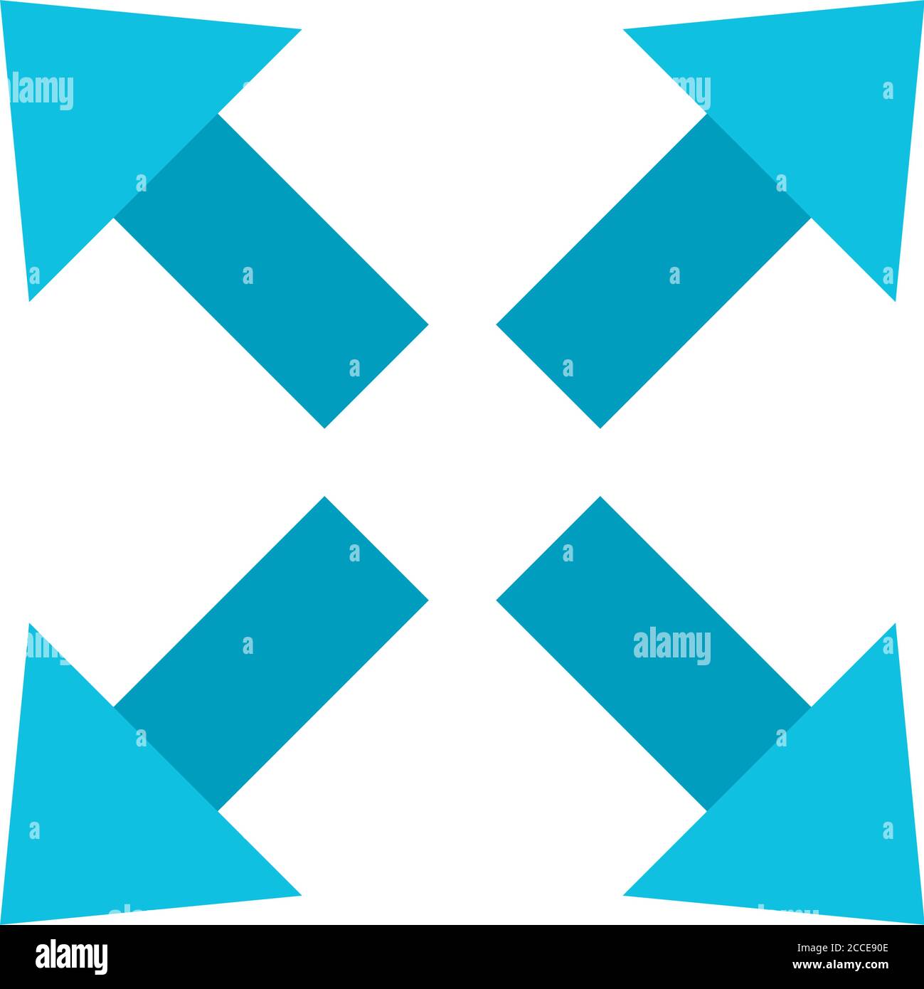 Arrows in four directions flat style icon design of web forward and ...