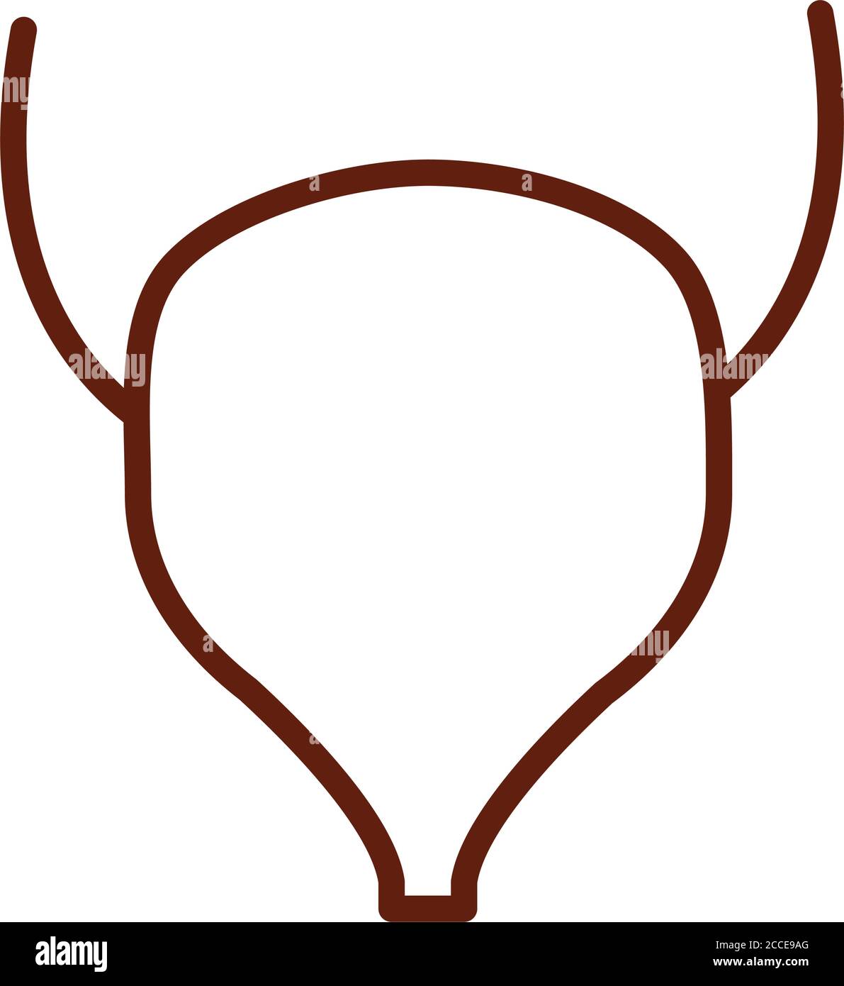 human body bladder anatomy organ health line icon style vector ...