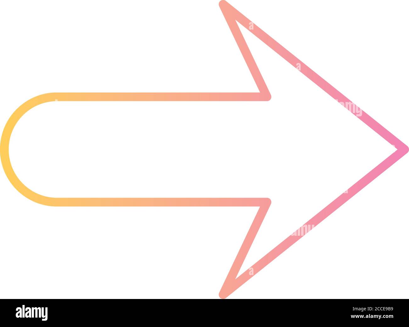 Isolated right arrow gradient style icon design of direction web ...