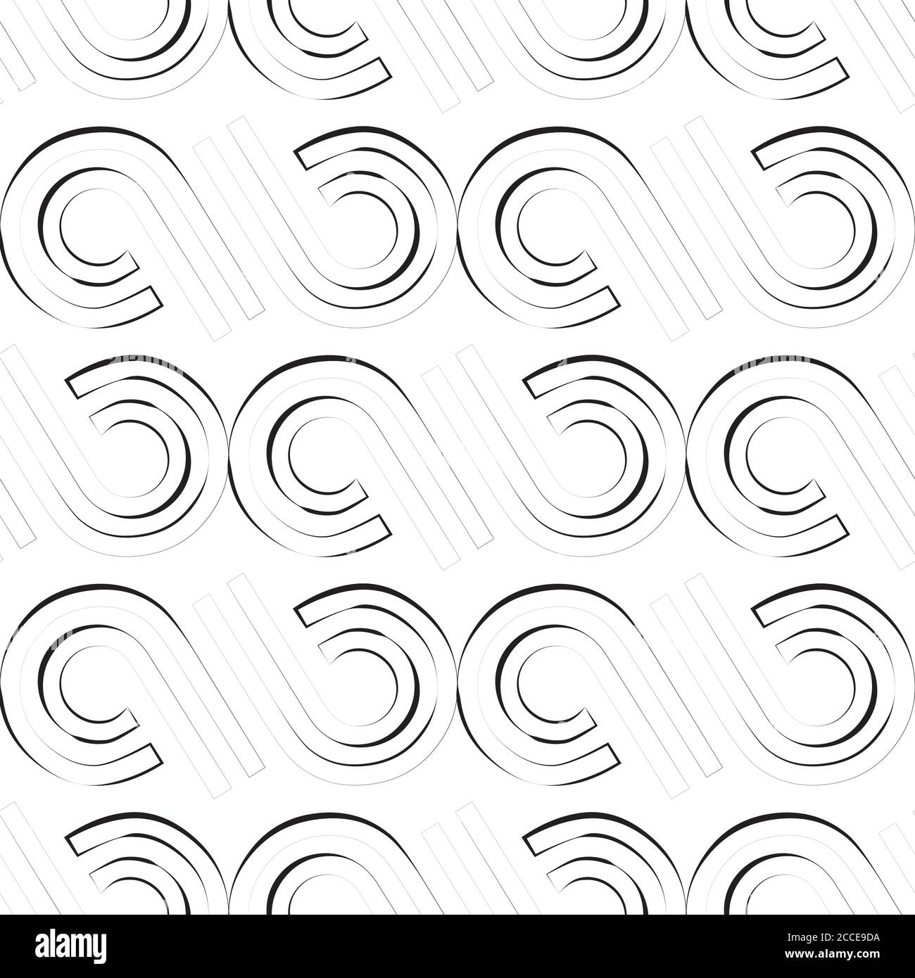 Seamless pattern with black outline infinity symbol Stock Vector Image ...