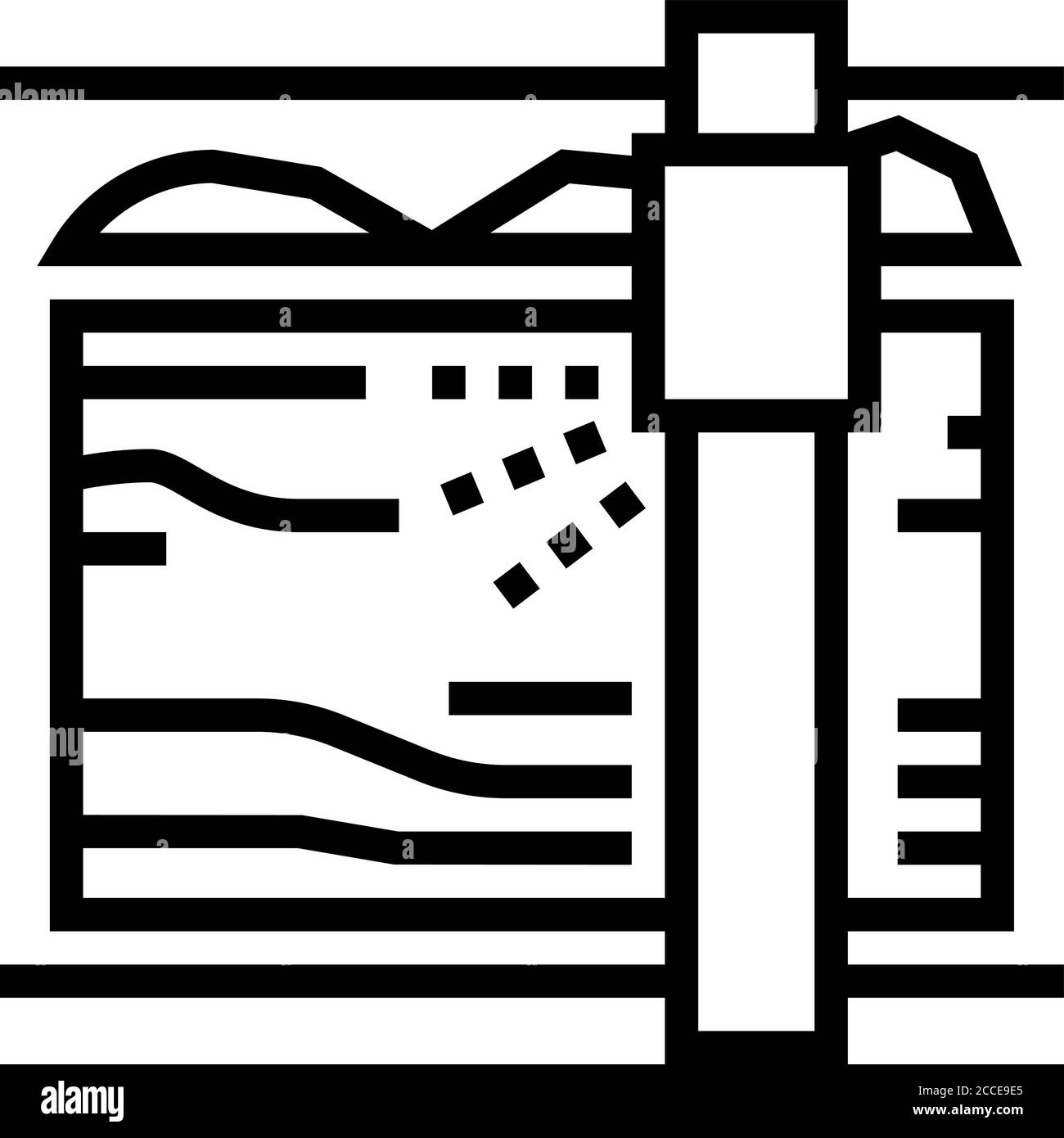 sawmill machine line icon vector illustration Stock Vector Image & Art ...