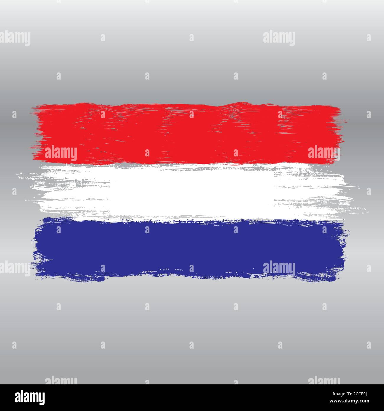 Flag of Netherlands,watercolor brush style,hand drawn vector ...