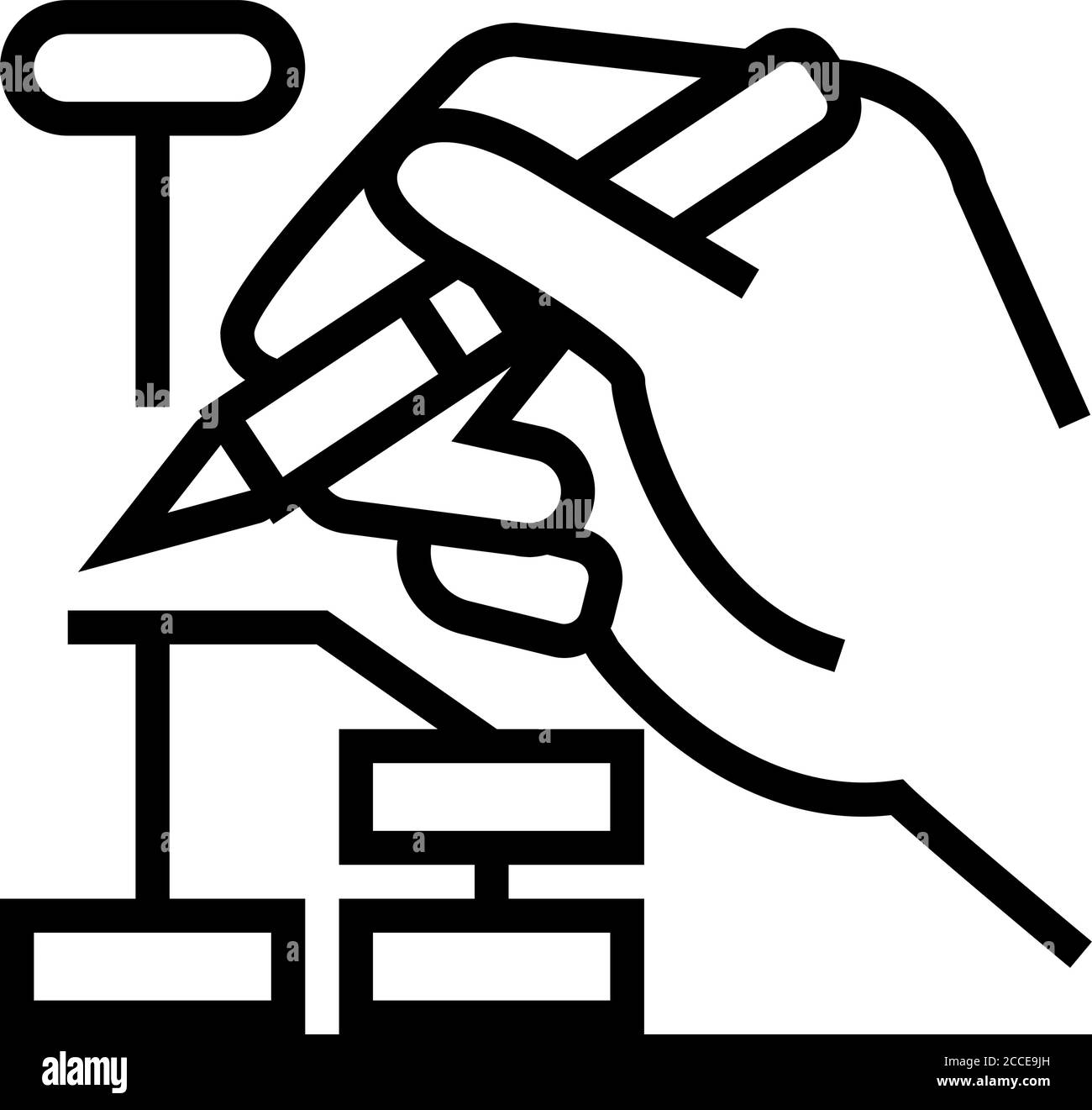 building hierarchy line icon vector illustration Stock Vector Image ...