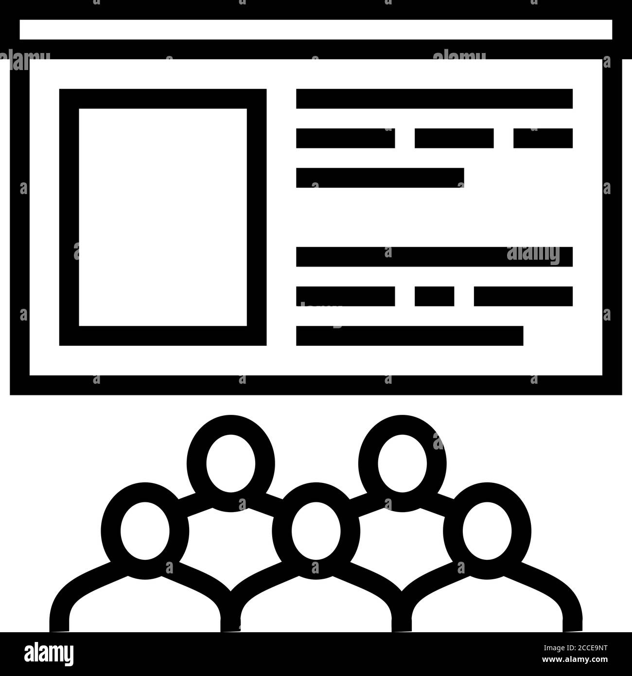 meeting conference line icon vector illustration Stock Vector Image ...