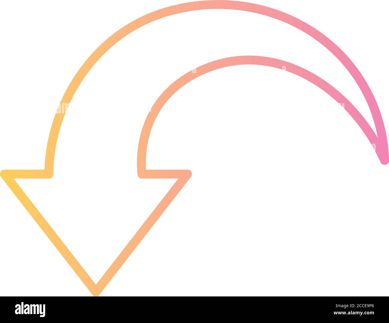 back arrow gradient style icon design of direction web forward and ...