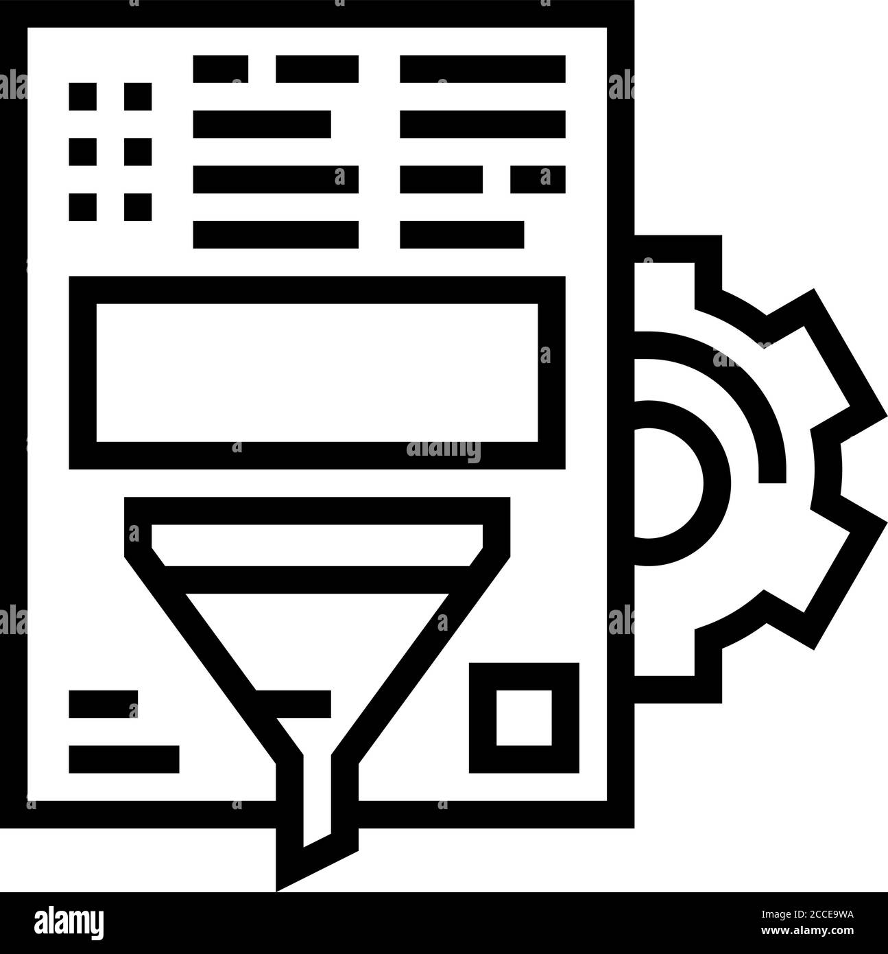 document filter information line icon vector illustration Stock Vector ...