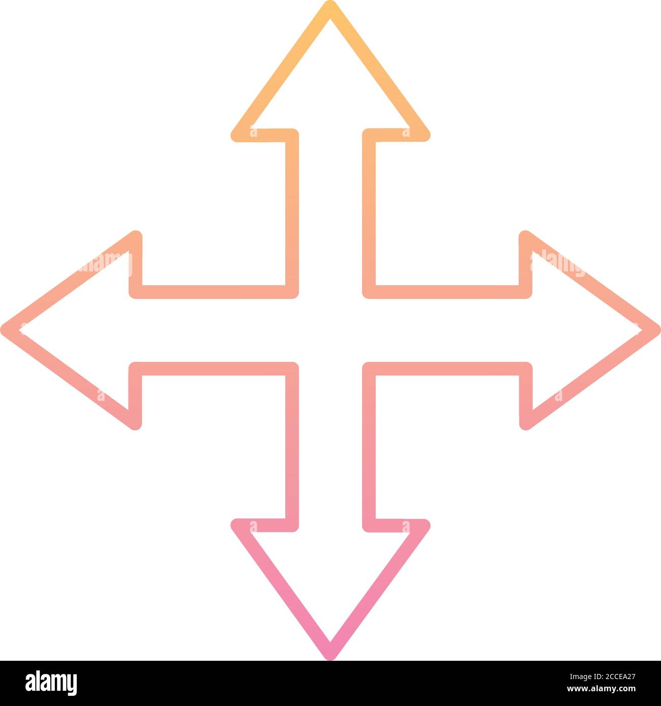 Arrows in four directions gradient style icon design of web forward and ...