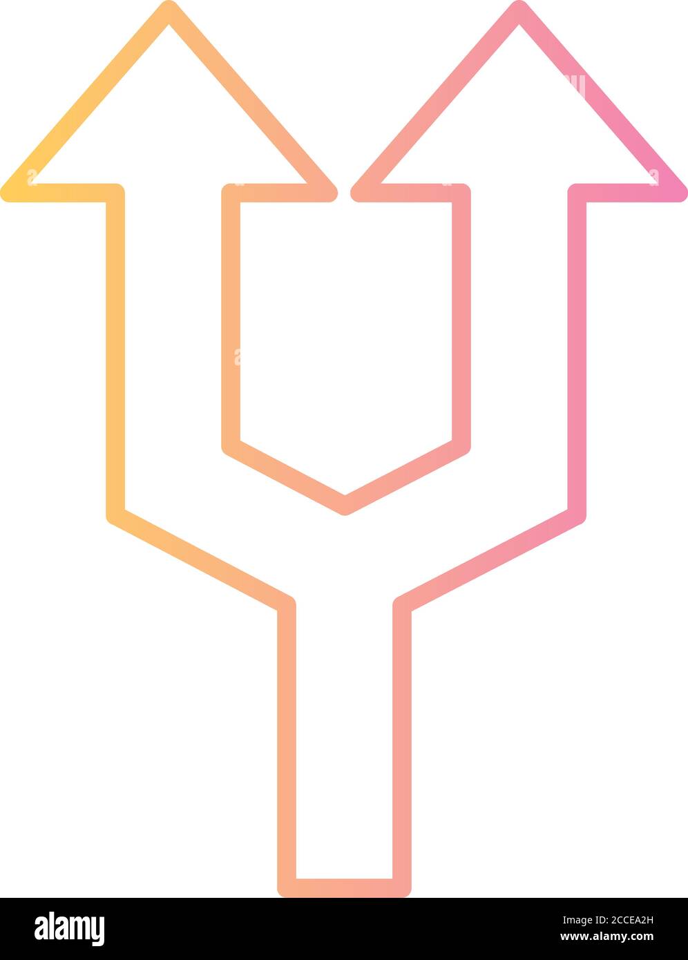 two ways arrow gradient style icon design of direction web forward and ...