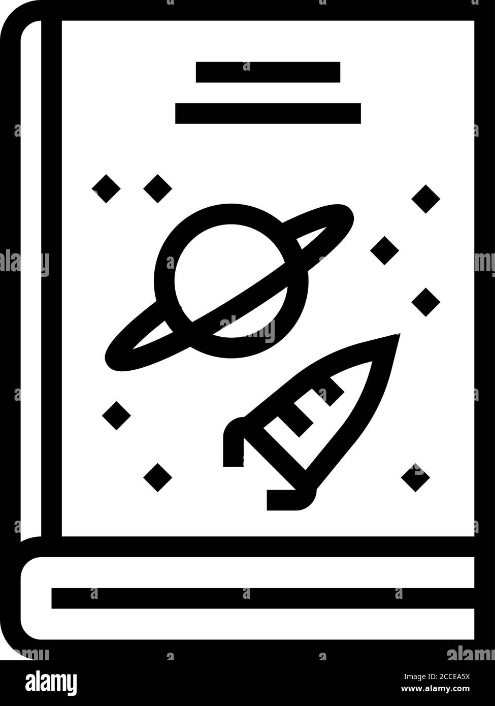 science fiction genre line icon vector illustration Stock Vector Image ...