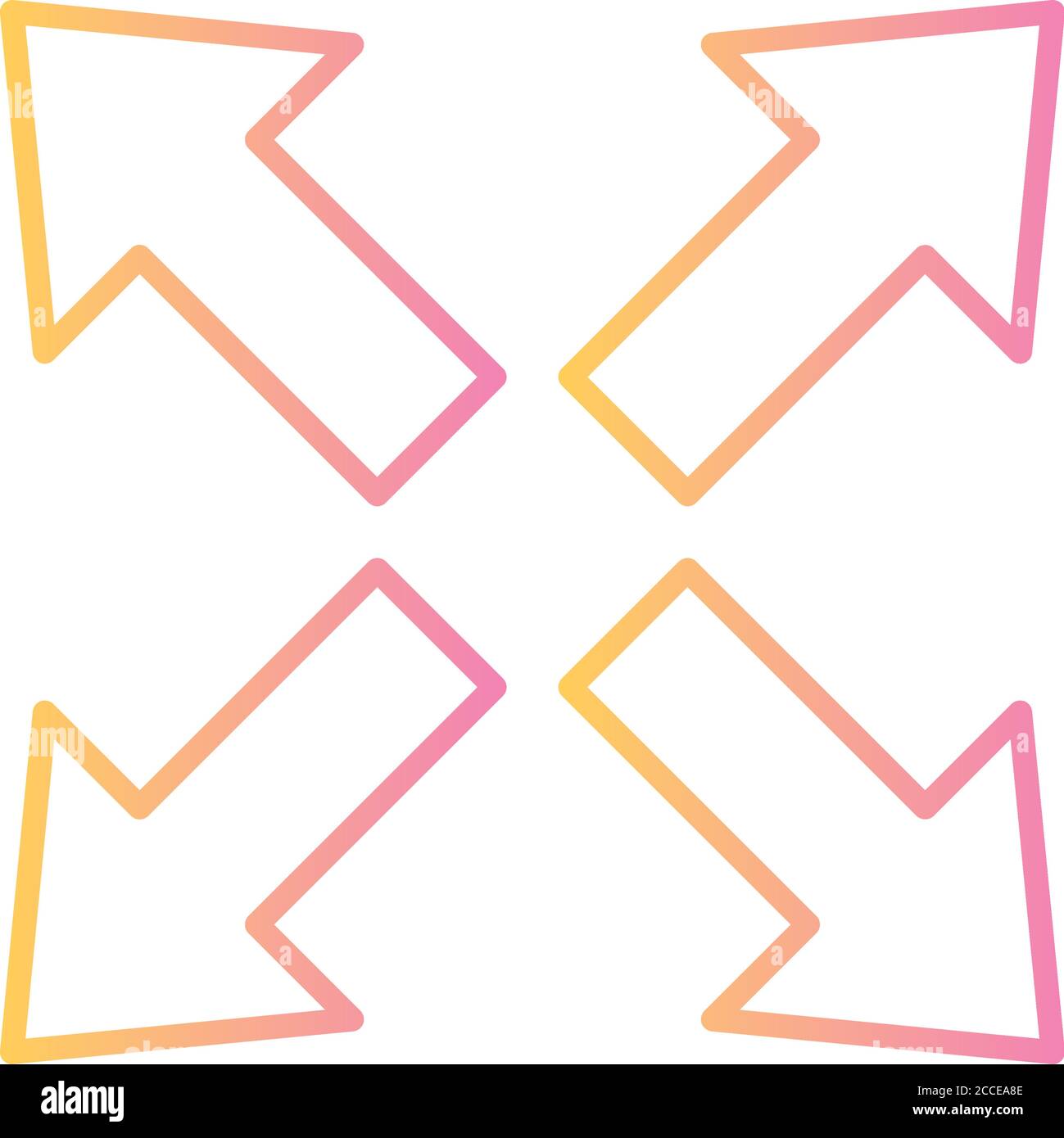 Arrows in four directions gradient style icon design of web forward and ...