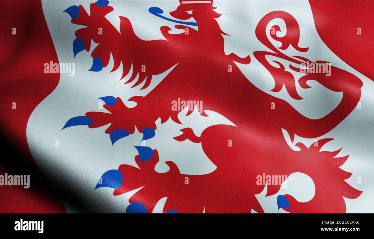 3D Illustration of a waving Belgium city flag of Spa Stock Photo - Alamy