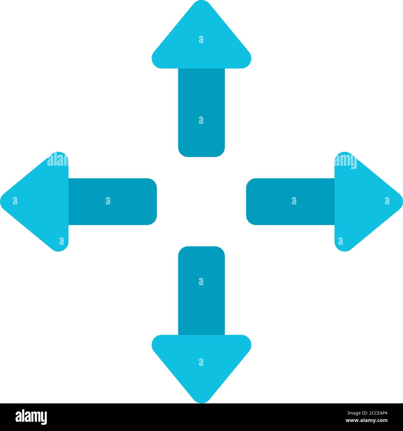 Arrows in four directions flat style icon design of web forward and ...