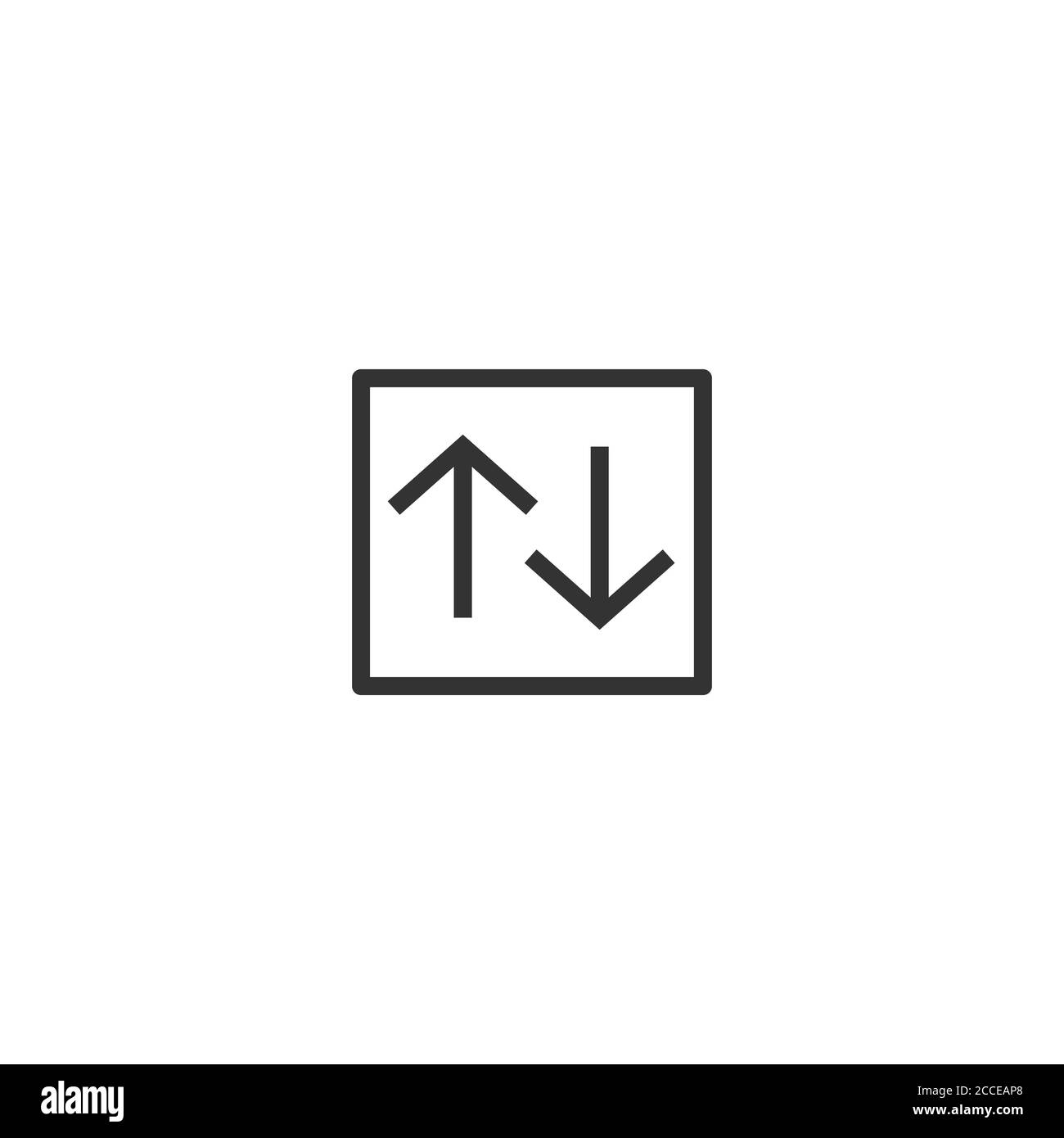 Pointers, arrows the direction of motion ip and down in square sign ...