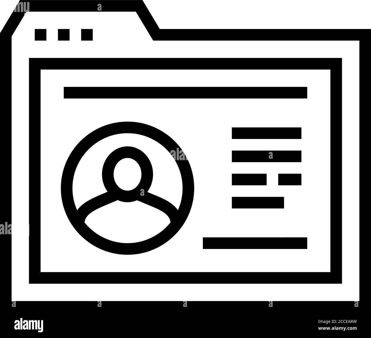 employee cv web site line icon vector illustration Stock Vector Image ...