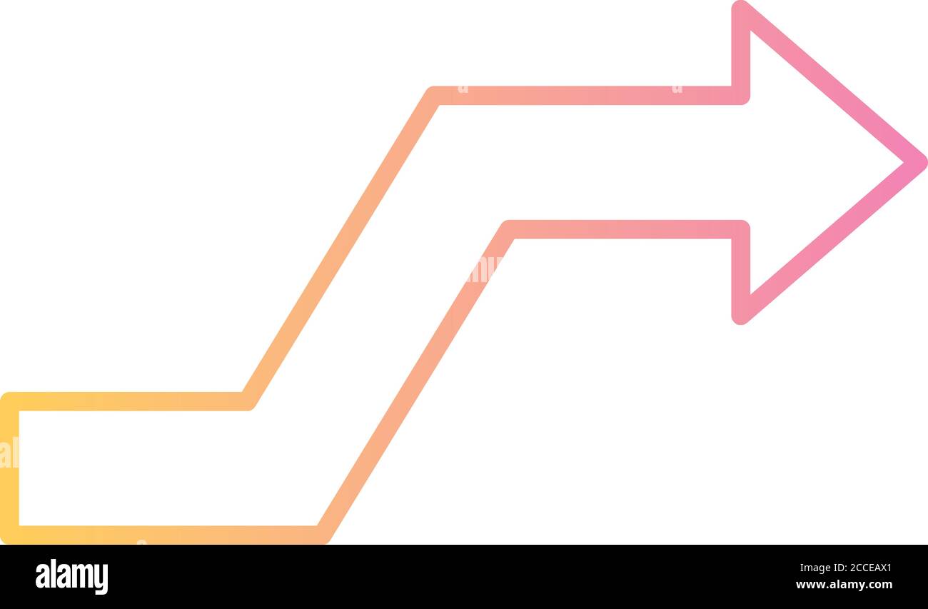 right s arrow gradient style icon design of direction web forward and ...