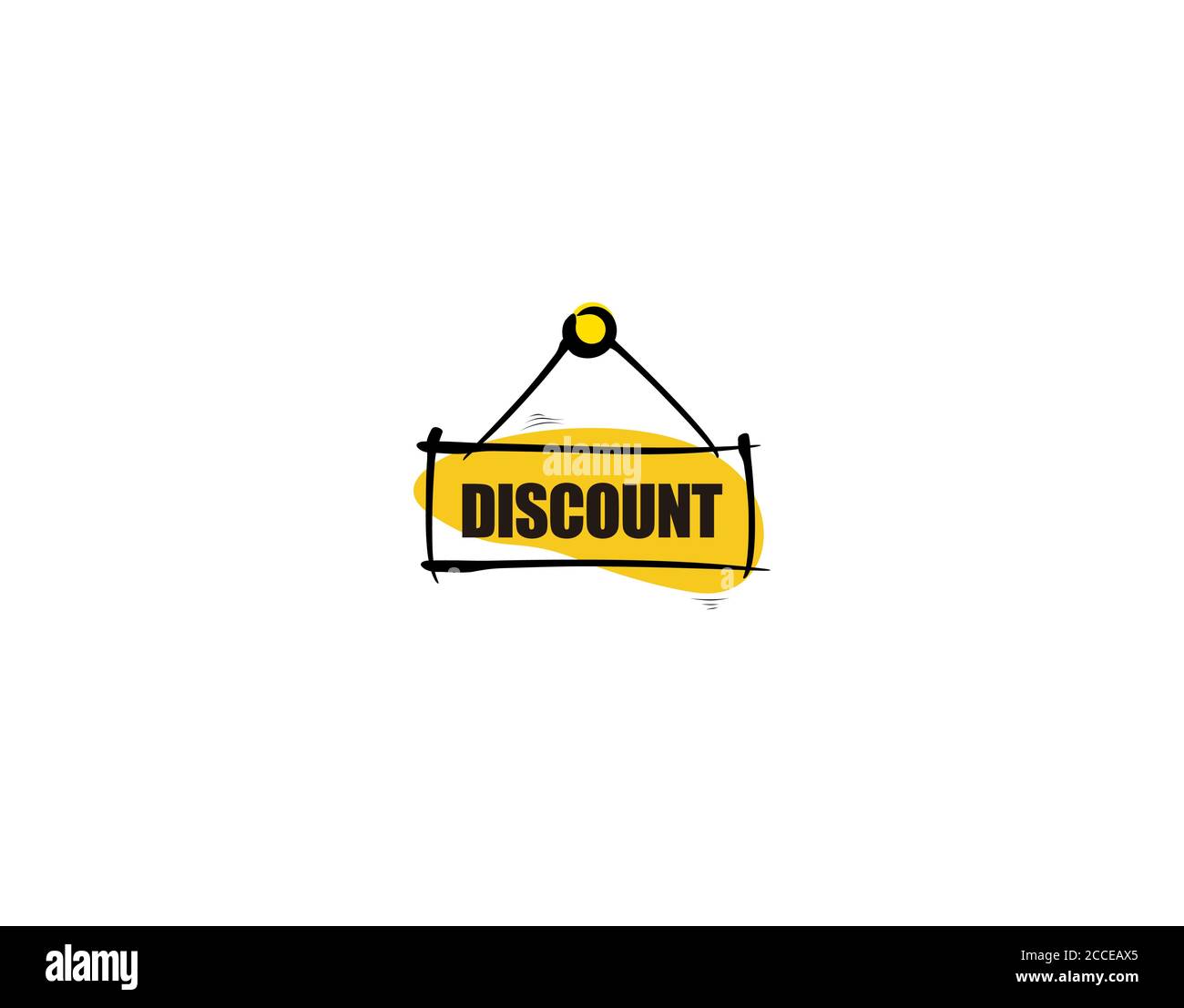 Discount Signboard Flat on white background in vector illustration ...