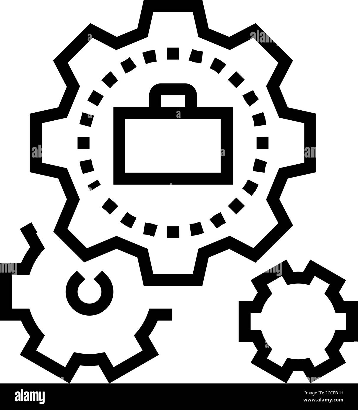 mechanical gears line icon vector illustration Stock Vector Image & Art ...