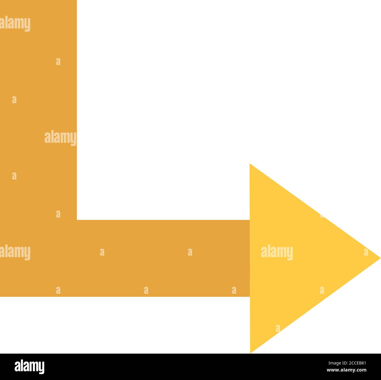 down and right arrow flat style icon design of direction web forward ...