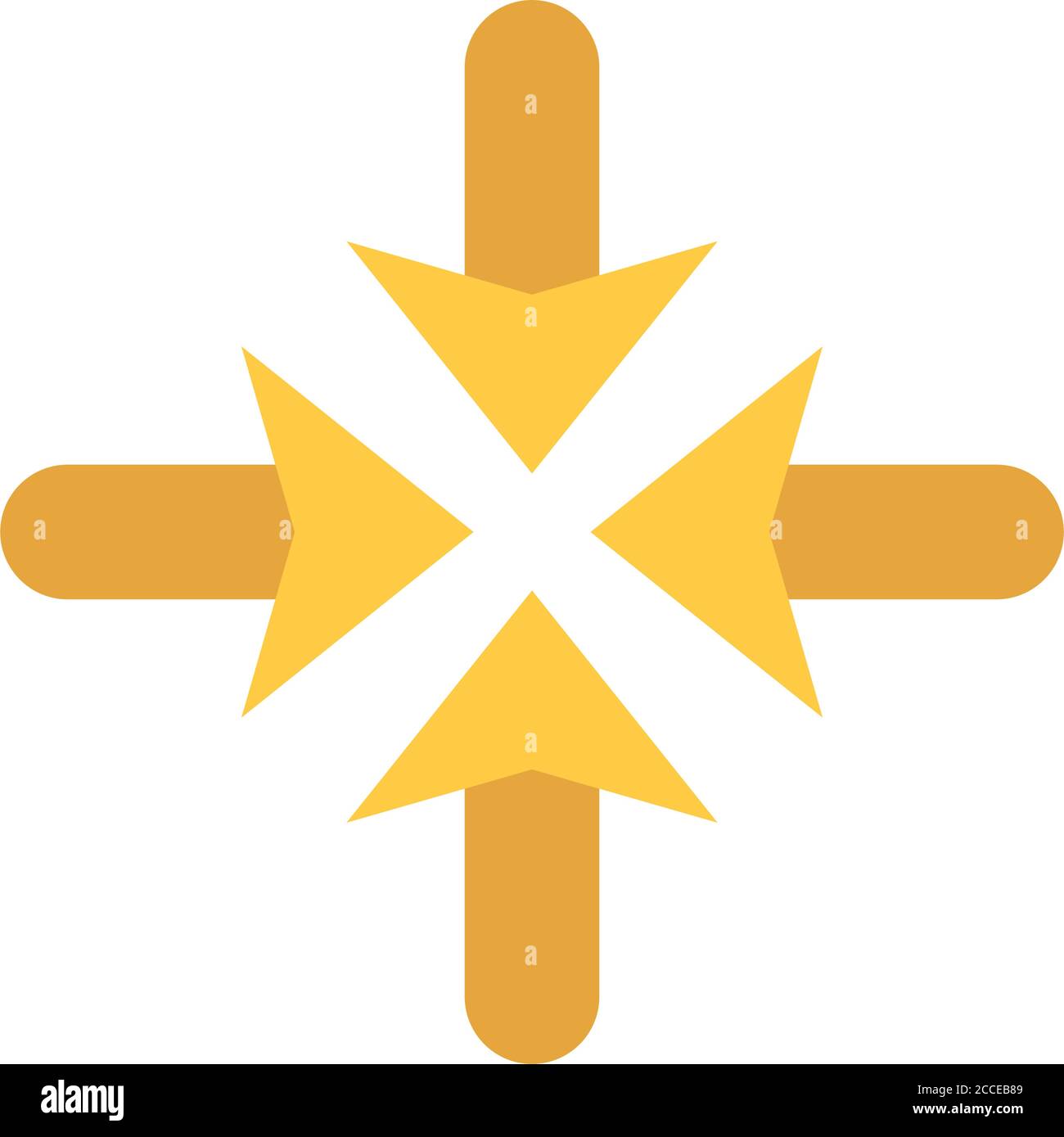 Arrows towards center direction flat style icon design of web forward ...