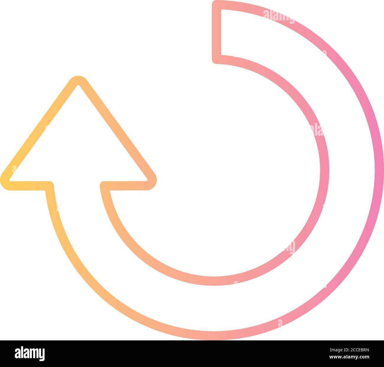 repeat arrow to left direction gradient style icon design of web ...