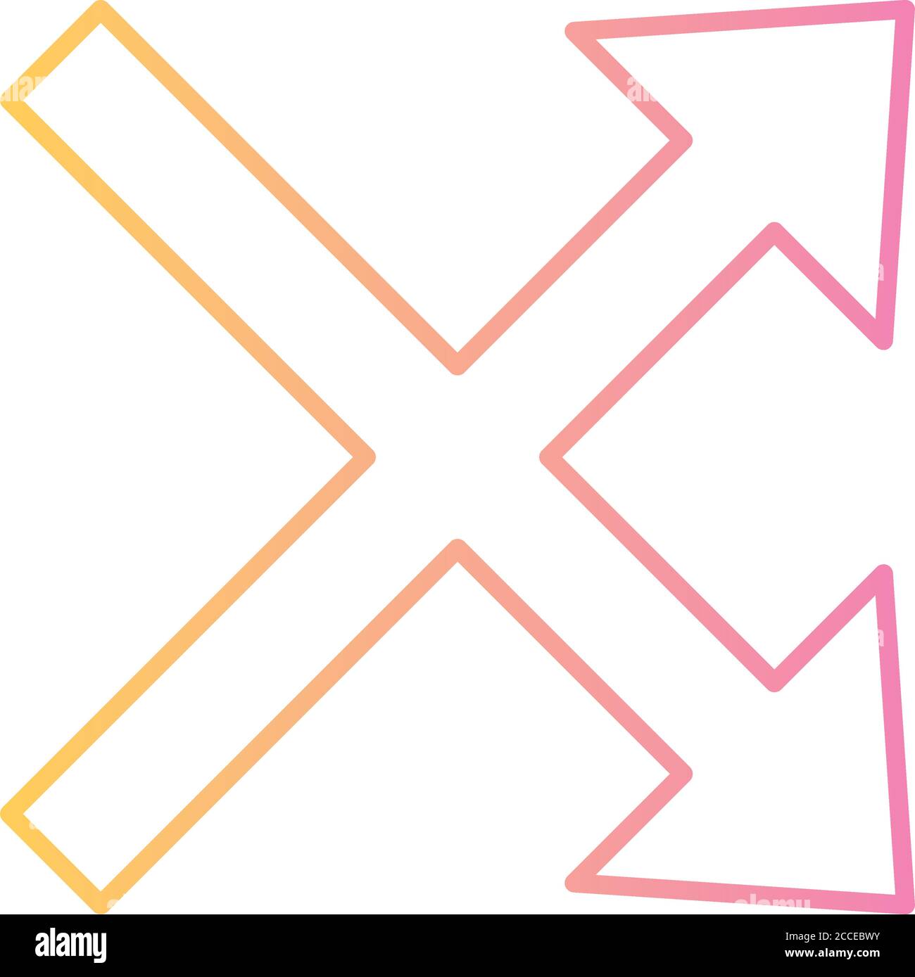 up and down crossed right arrows gradient style icon design of ...