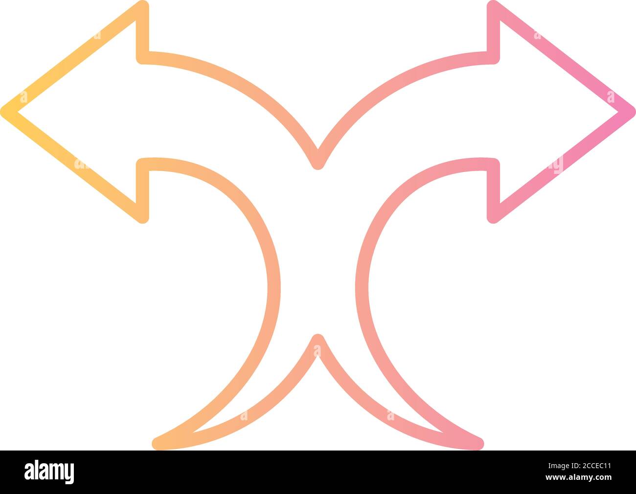 before and next arrows gradient style icon design of direction web ...