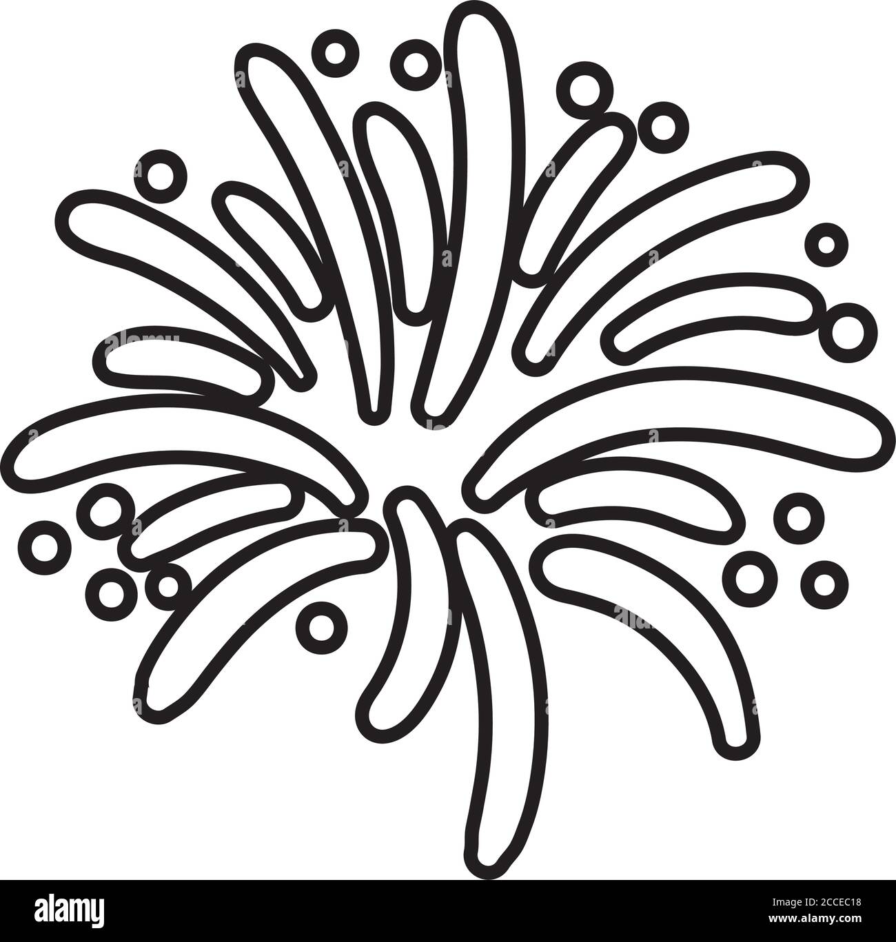 fireworks splash colors line style icon vector illustration design ...